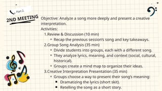 Song Interpretation or Analysis for Grade Eight | PPTX
