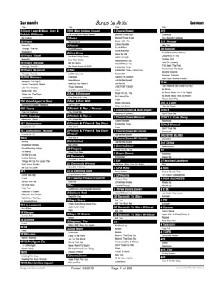 Song list by artist | PDF