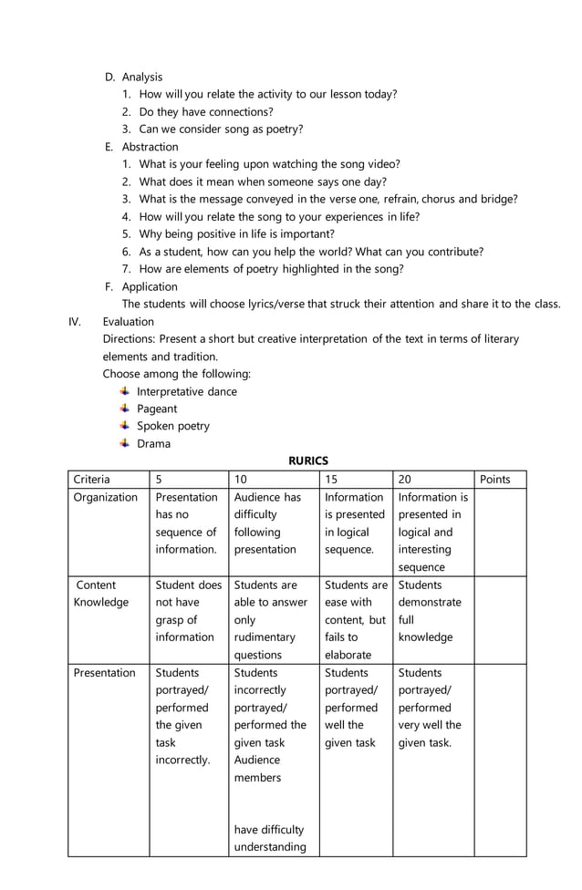 Song (lyric poetry) | DOCX