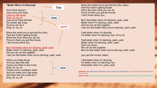 SONG (LYRICS) let's learning english .pptx