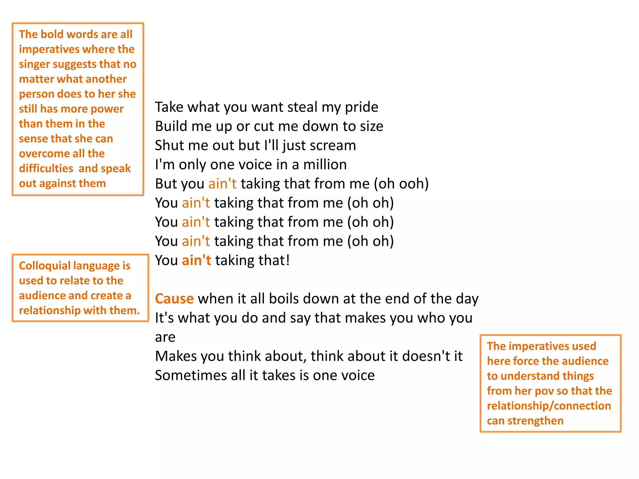 Song lyrics analysis | PPTX | Songwriters/Folk | Music