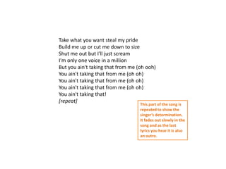 Song lyrics analysis | PPTX