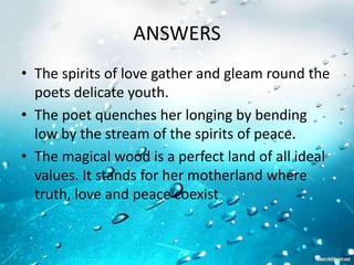 Song of a dream second stanza | PPT