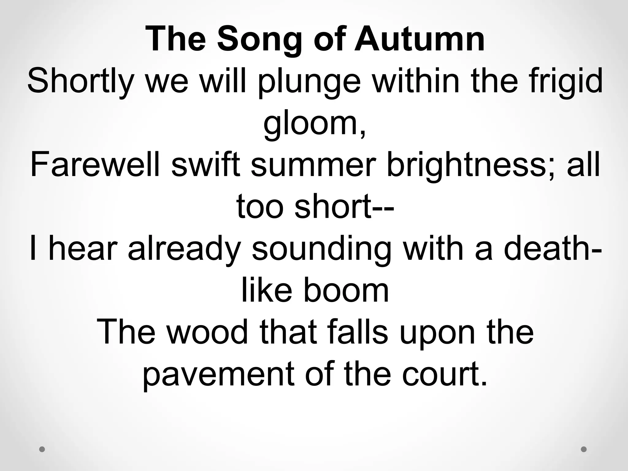 Song of Autumn | PPTX