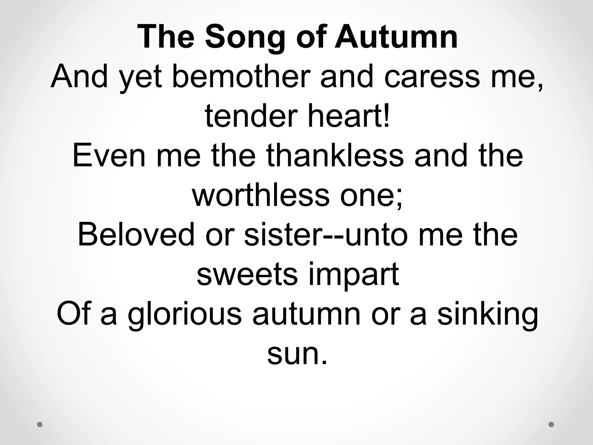 Song of Autumn | PPTX
