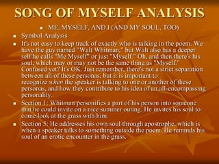 Song Of Myself Poem