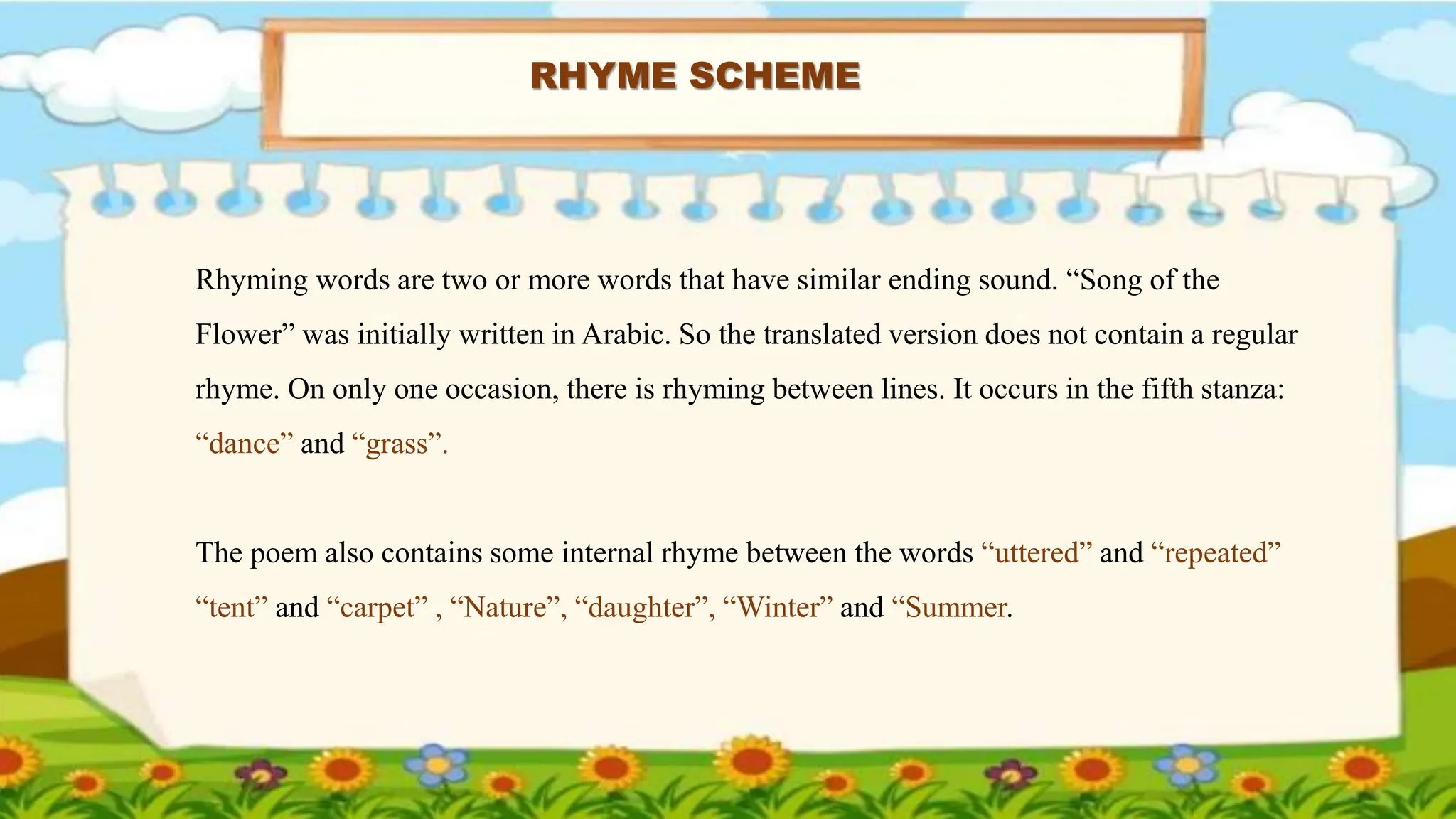 song of the flower by Khalil Gibran, class 8 | PPTX