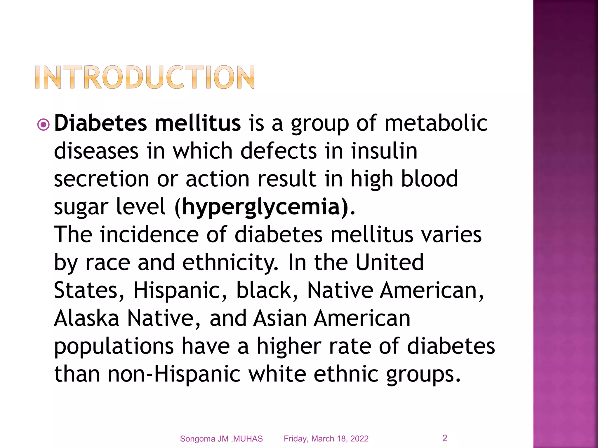DIABETIC PRESENTATION | PPT