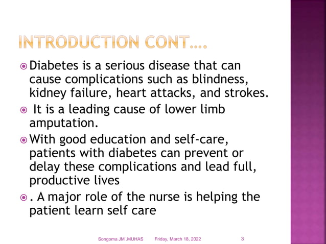 DIABETIC PRESENTATION | PPT