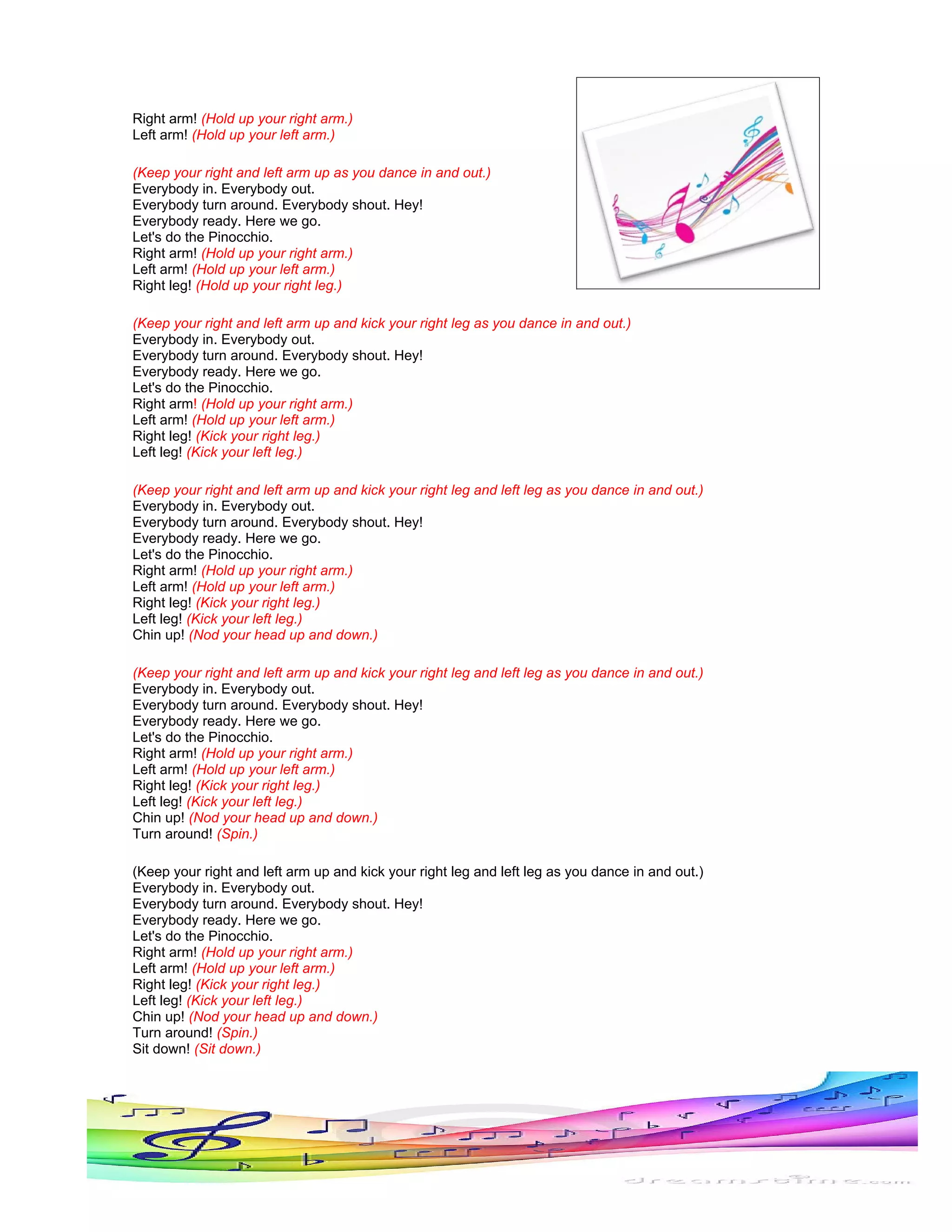 SONG PINOCCHIO - LYRICS | DOC