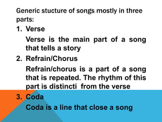 Song (materi kelas 12 kurikulum k-13 ) | PPTX