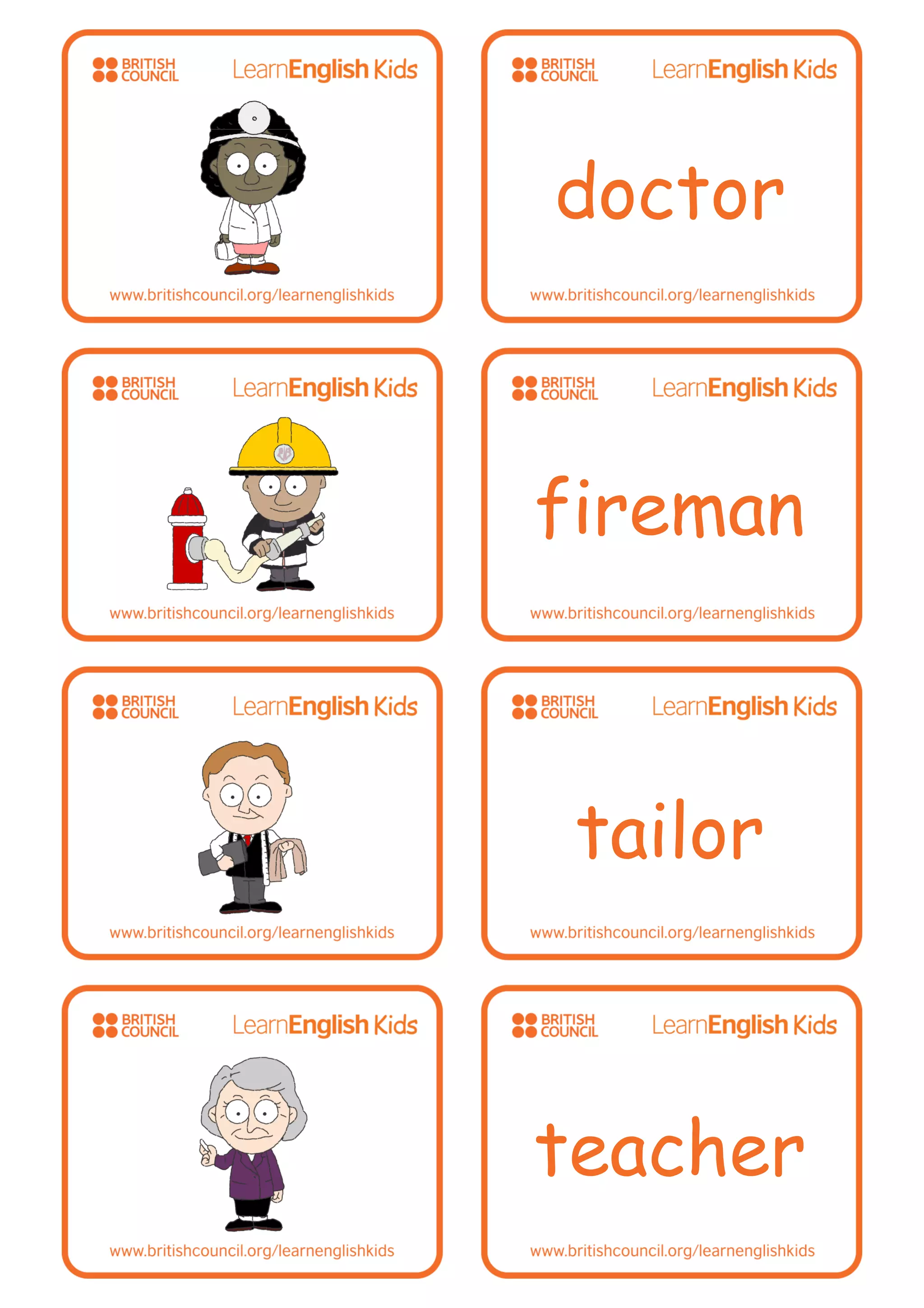 Songs people-work-flashcards | PDF