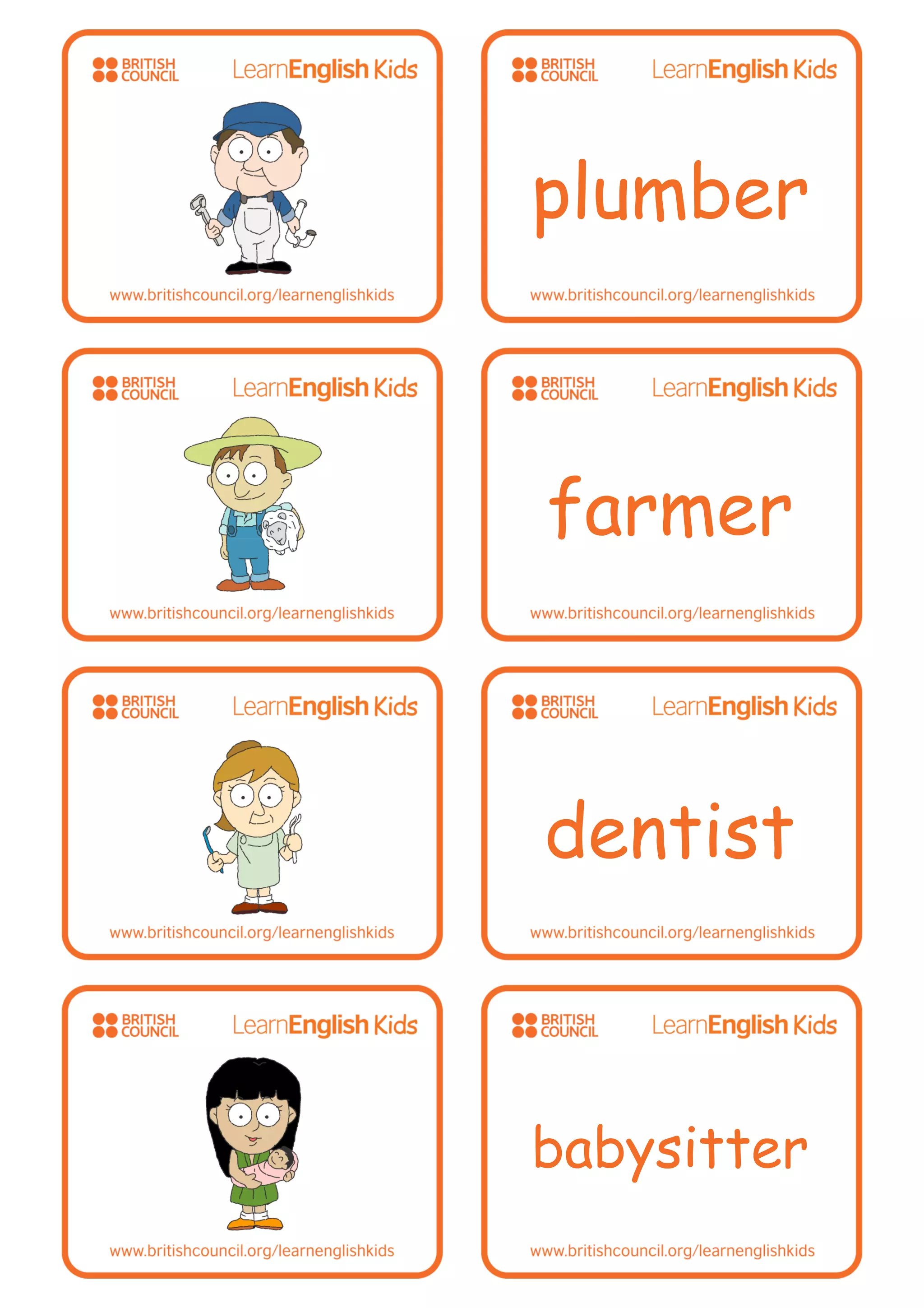 Songs people-work-flashcards | PDF