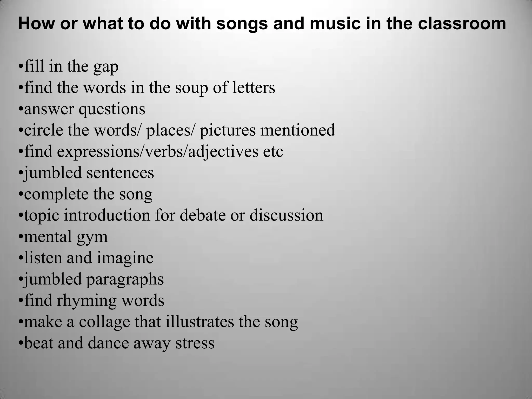 Songs And Music In The Classroom | PPSX | Children\'s Music | Music