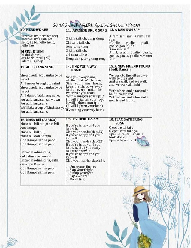 SONGS EVERY GIRL GUIDE SHOULD KNOW.docx