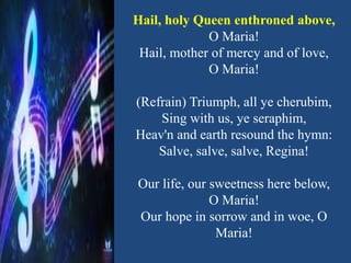 Songs for mary | PPTX