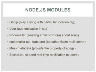 Song Sharing with Nodejs - Softweb Hackathon 2014 | PPT