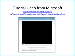 Microsoft's SongSmith and how to use it | PPTX | Digital Audio | Computer Software and Applications