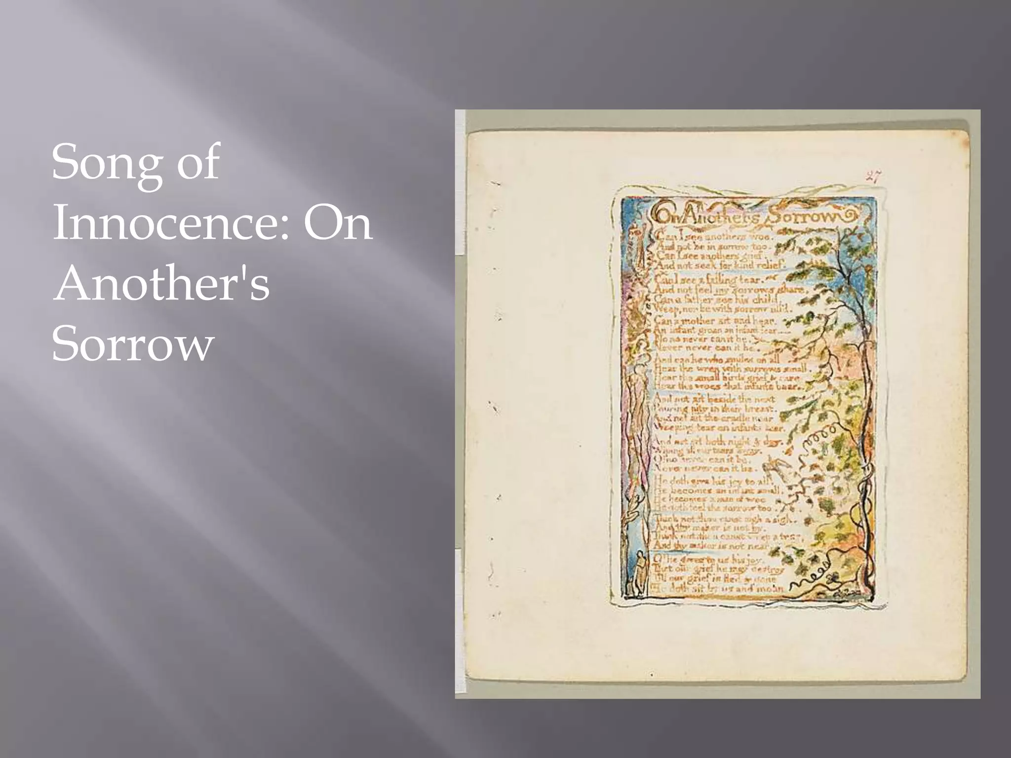 Songs of innocence and of experience | PPTX