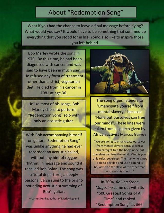 Bob Marley - Redemption Song | PDF