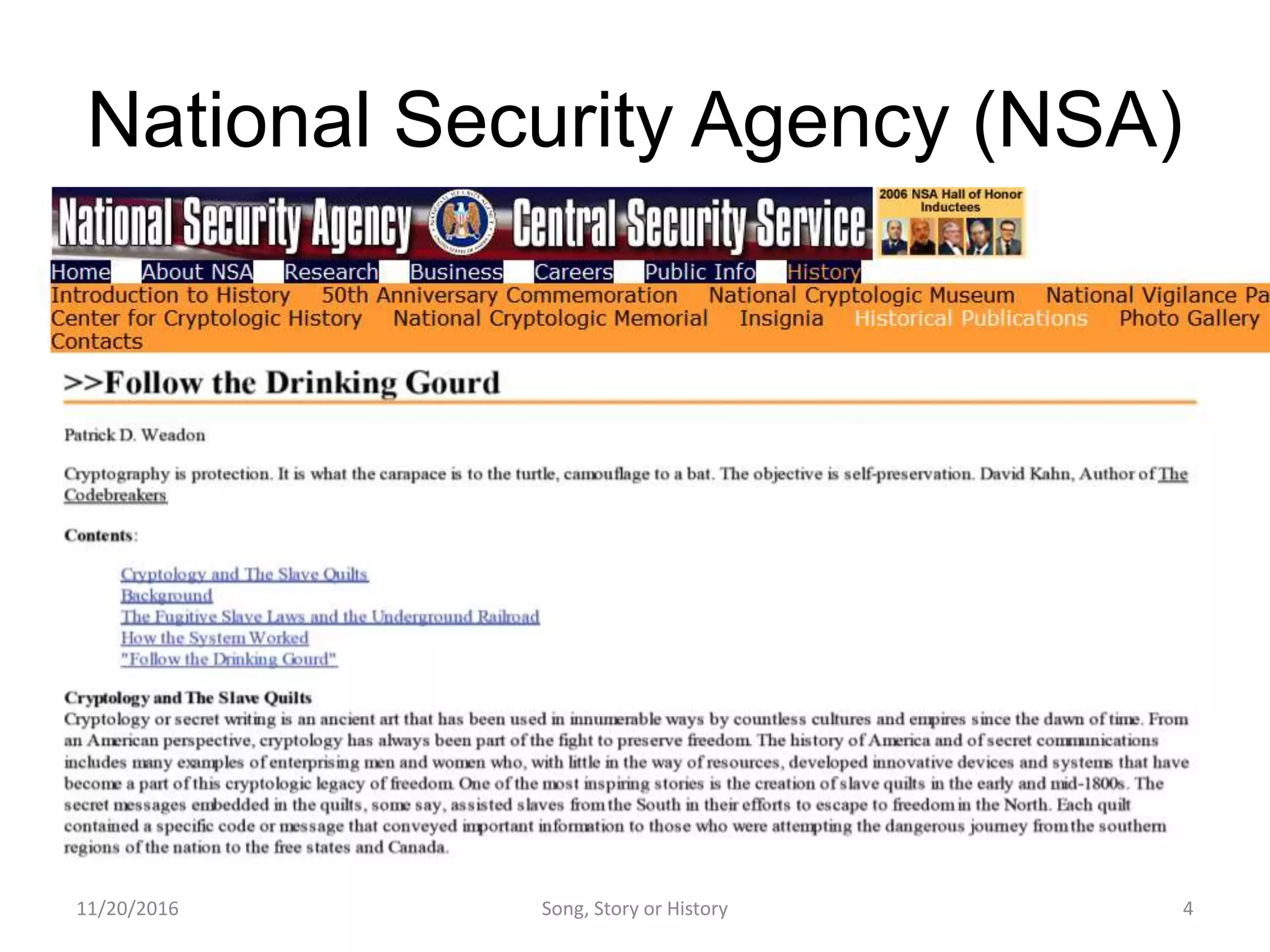 Resisting the claims of coded messages in slave songs | PPTX