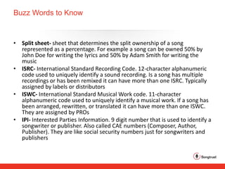 Songtrust - Music Publishing Basics | PPT