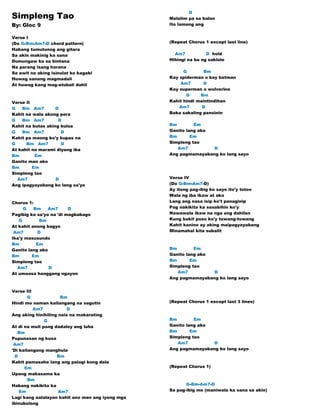 Song with lyrics | DOCX