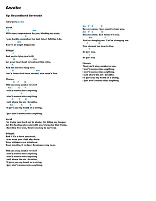 Song with lyrics | DOCX