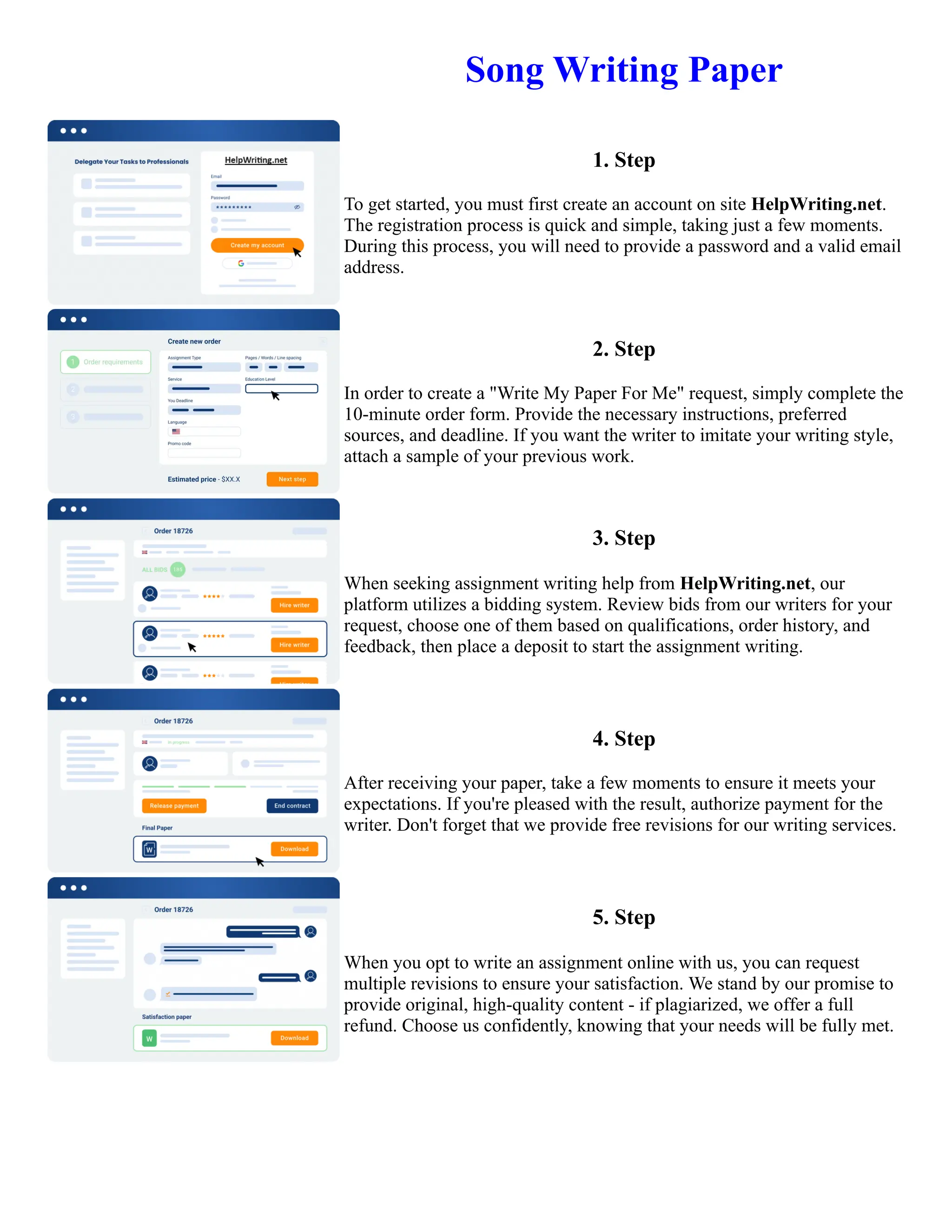 Song Writing Paper | PDF