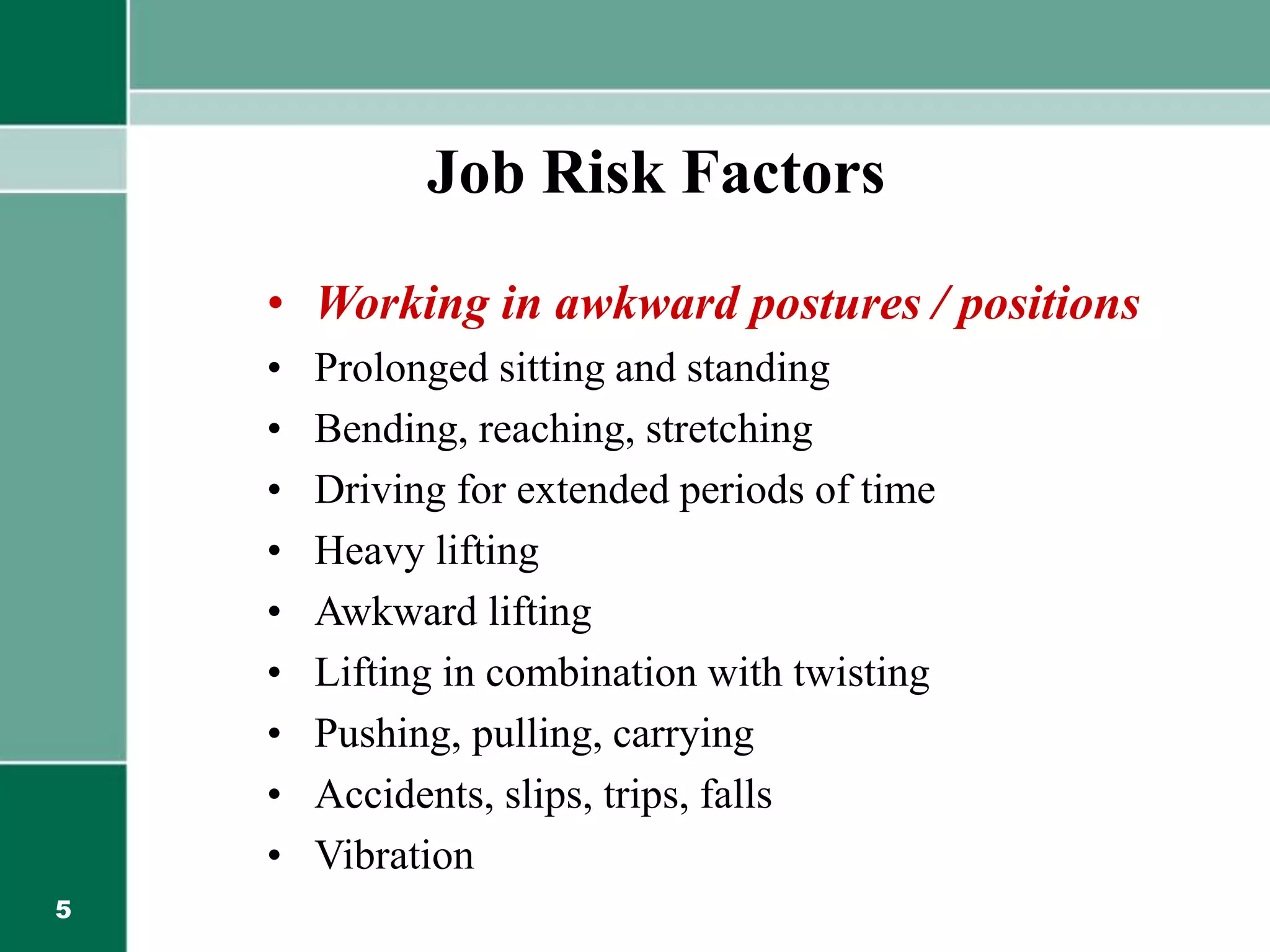 Workplace Ergonomics | PPT