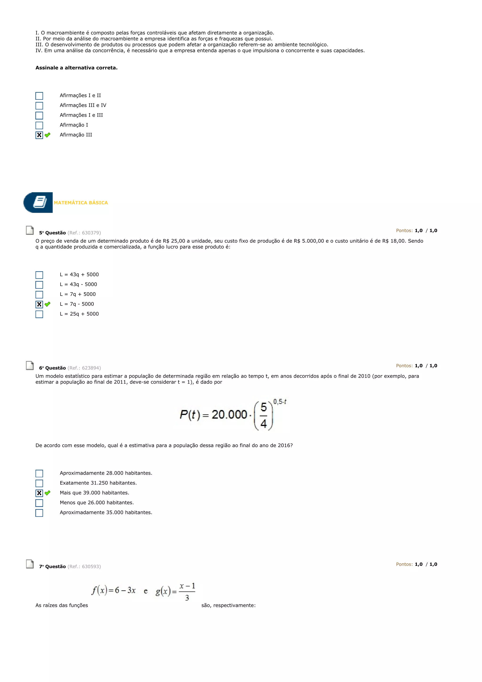 PROVA ELETRÔNICA ESTÁCIO 1.1 CIÊNCIAS CONTABEIS | PDF