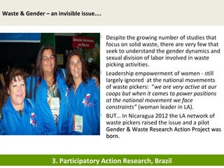 Gender and waste-picking in Brazil - Sonia Dias (WIEGO) | PPT