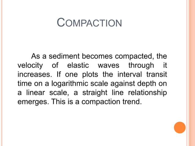Sonic log | PPTX | Geology | Science