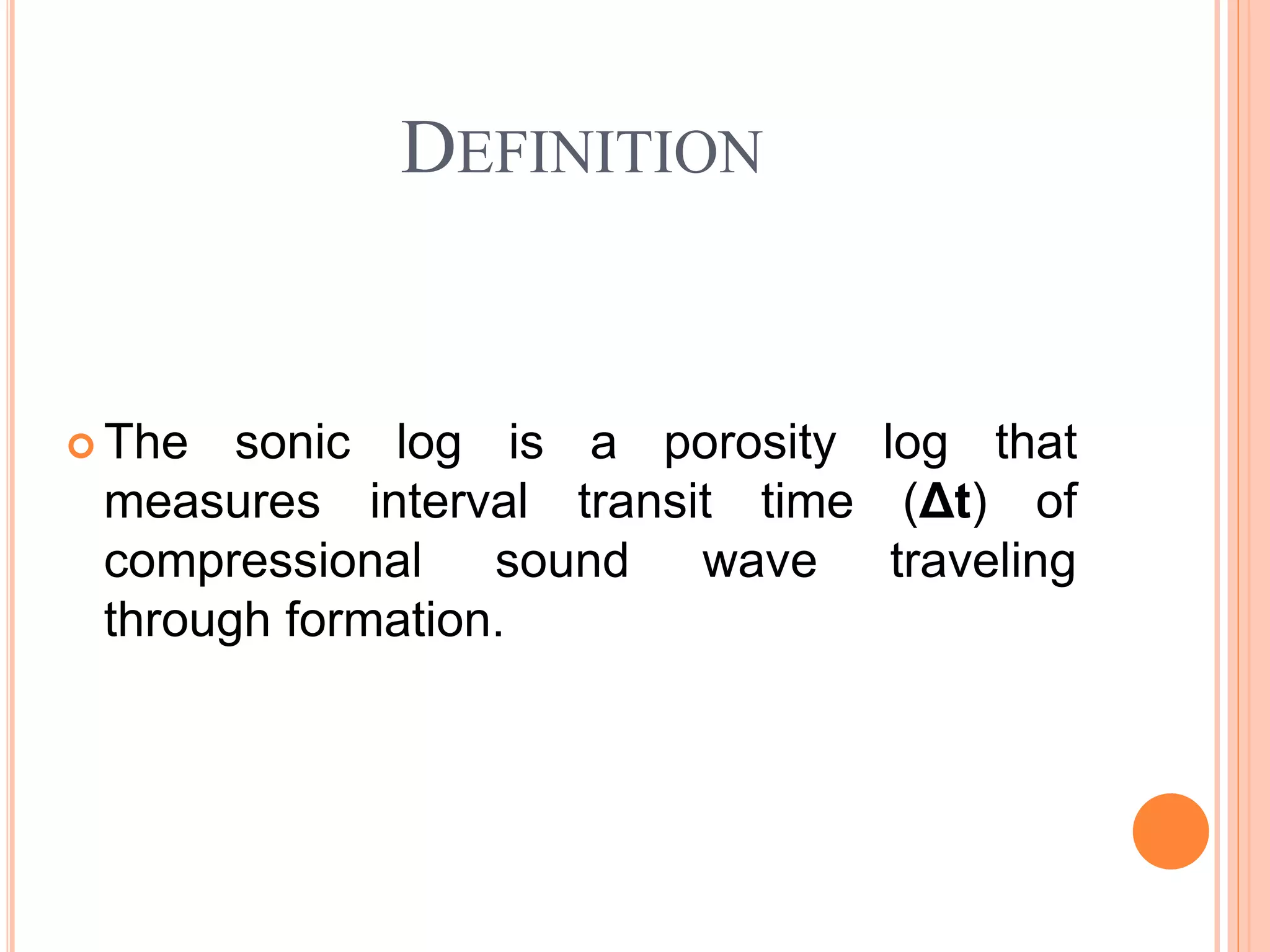 Sonic Log | PPTX