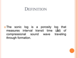 Sonic Log | PPTX | Geology | Science