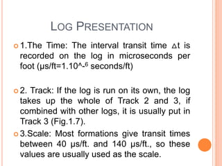 Sonic Log | PPTX | Geology | Science