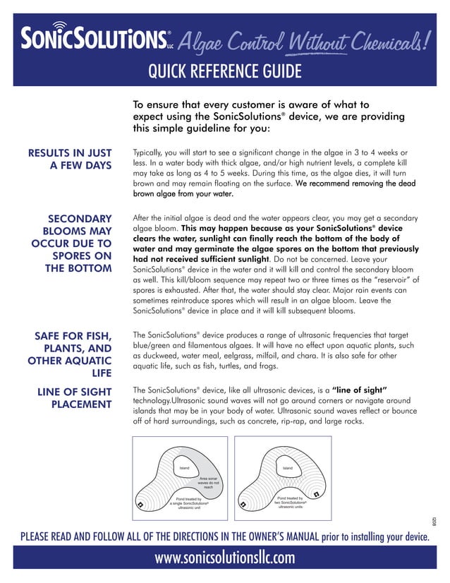 Sonic Solutions Quick Reference Guide | PDF | Gardening | Home & Garden