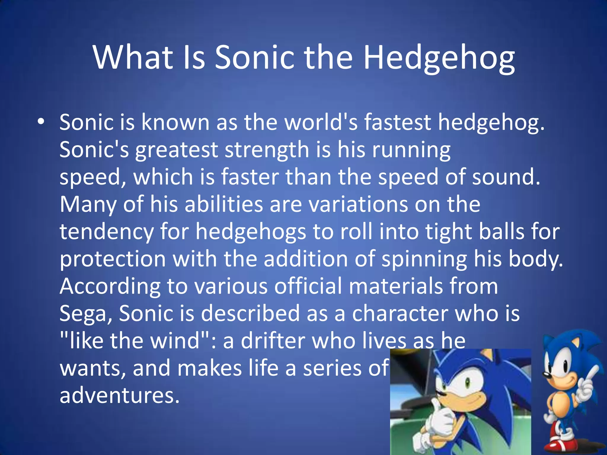 Sonic The Hedgehog | PPTX