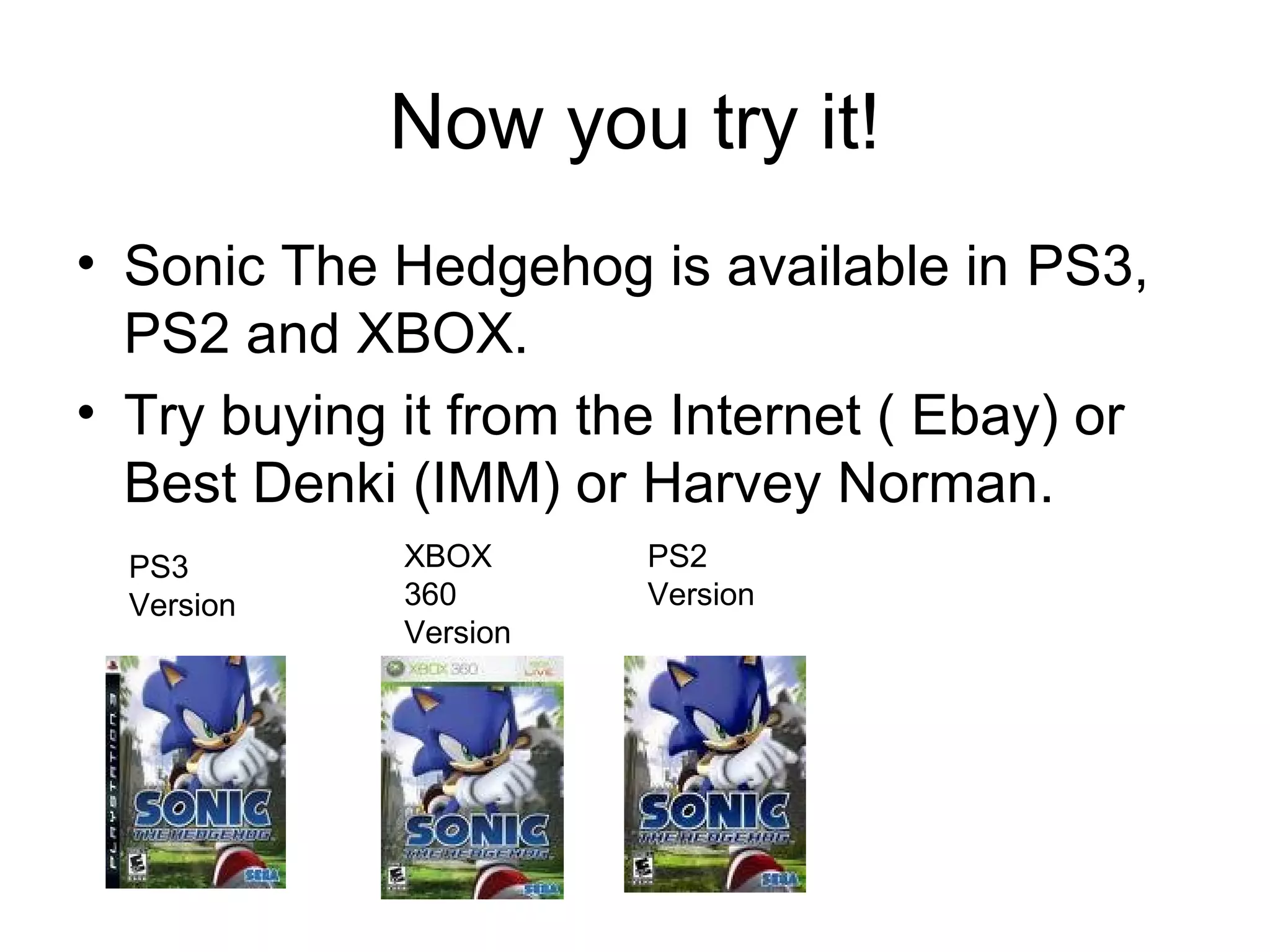 Sonic the Hedgehog | PPT