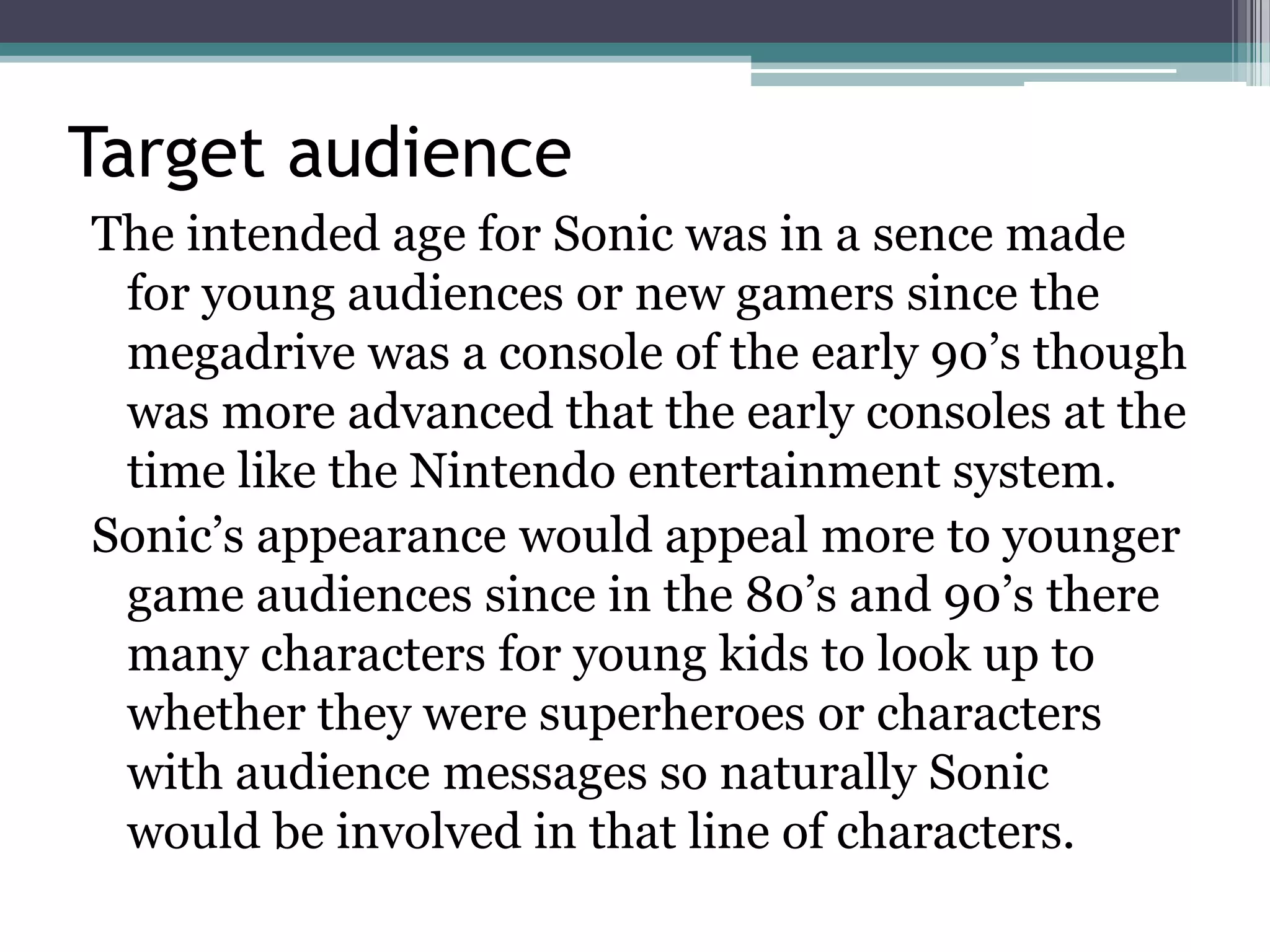 Sonic the hedgehog c&c | PPTX