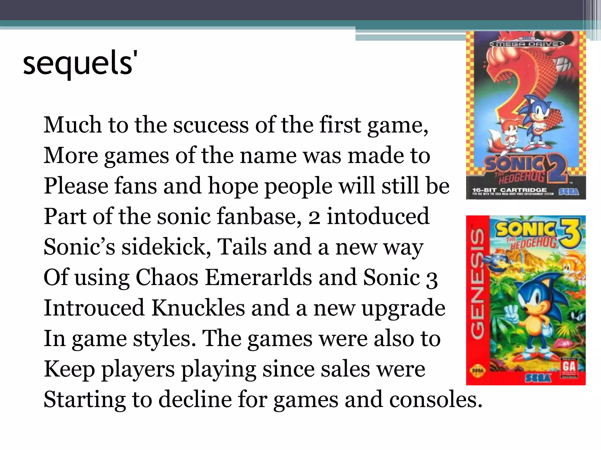 Sonic the hedgehog c&c | PPT