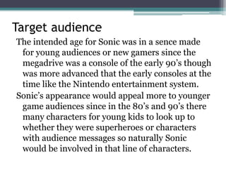 Sonic the hedgehog c&c | PPTX