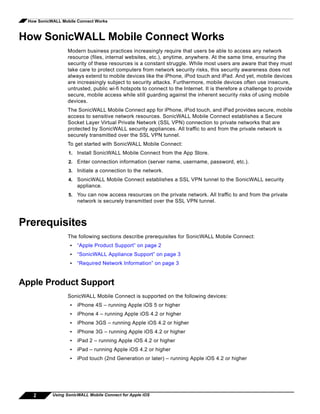 Sonic wall mobile_connect_for_ios_user_guide-rev_b | PDF