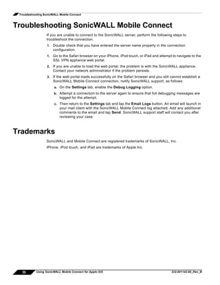 Sonic wall mobile_connect_for_ios_user_guide-rev_b | PDF