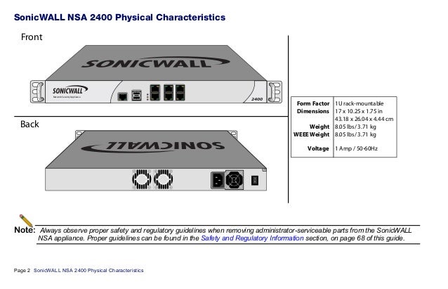 SonicWall NSA 2400 Getting Started Guide