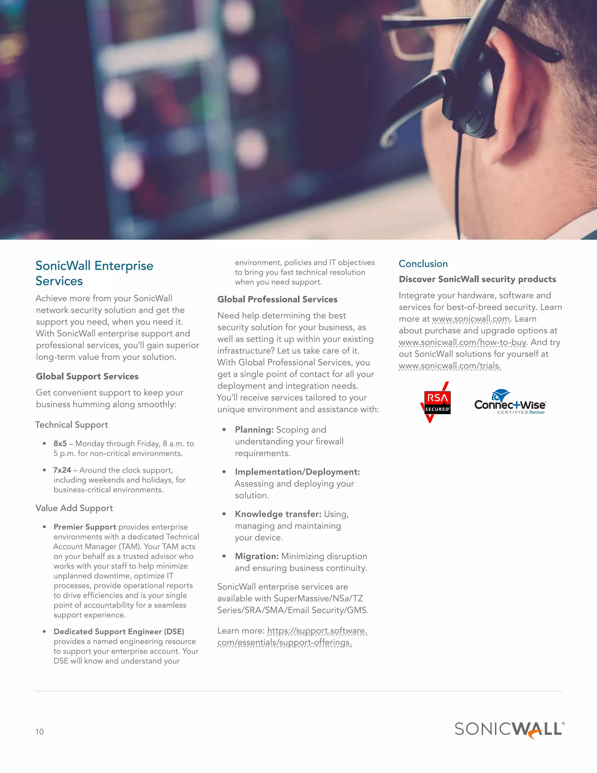 Sonic Wall Product Line Brochure | PDF