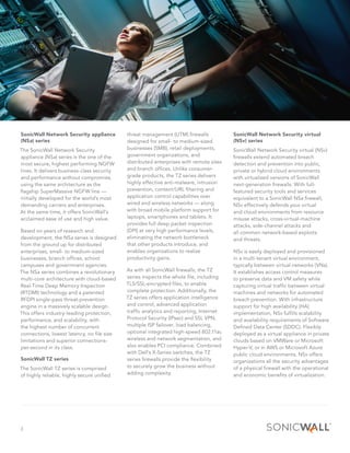 Sonic Wall Product Line Brochure | PDF | Internet | Computing