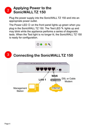 Sonic wall tz_150_getting_started_guide | PDF