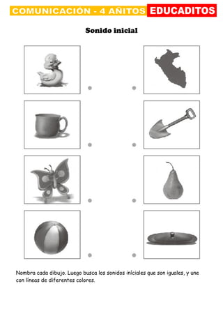 Sonido-Inicial- FICHAS PARA DESCARGAR PARA 4 AÑOS | DOC