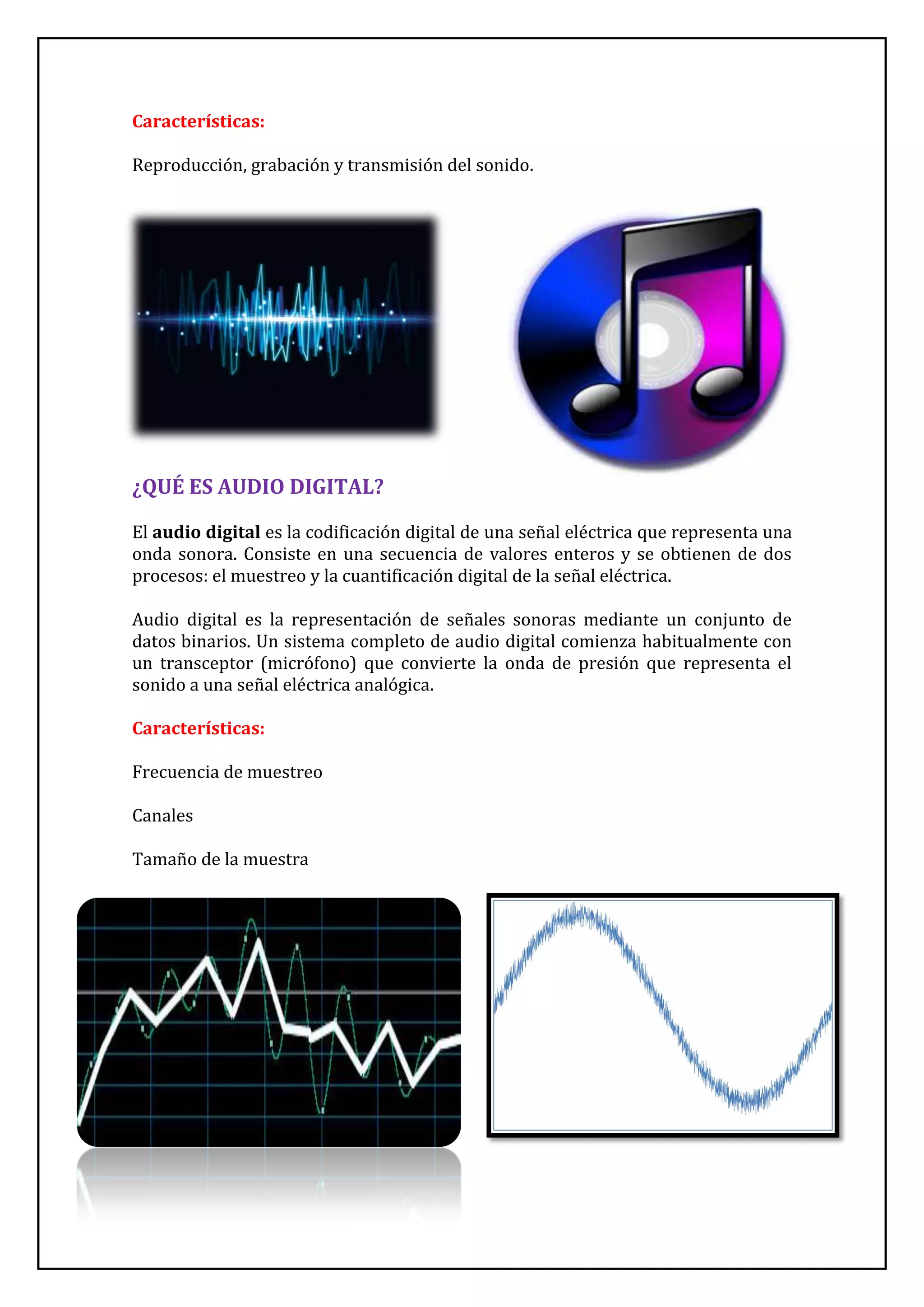 Diferencias entre sonido, audio y audio digital | PDF